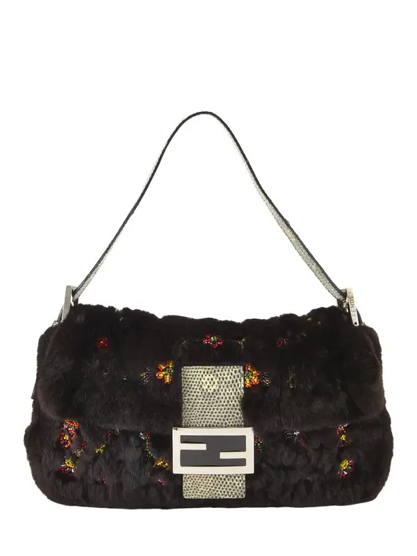 Fendi Fur Baguette - Brown