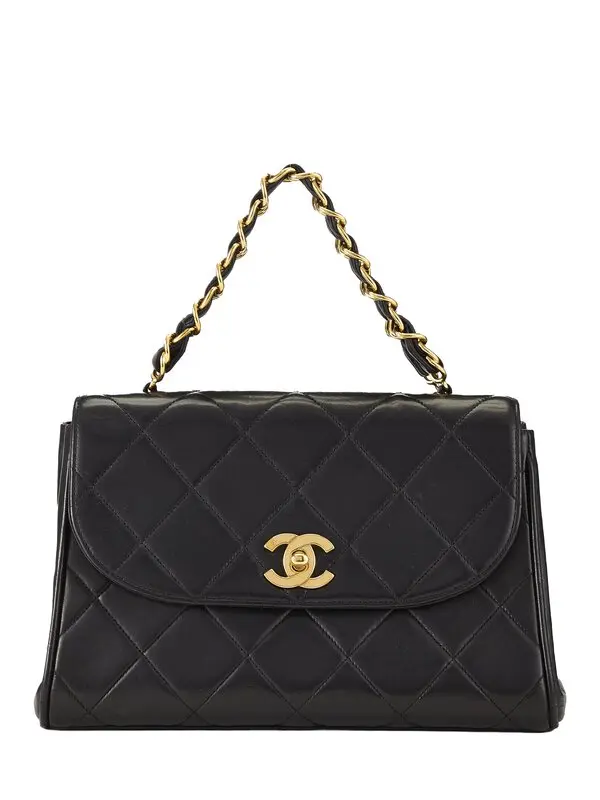 Chanel Quilted Lambskin Shoulder Bag - Black