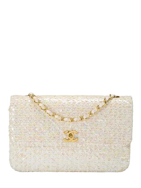 Chanel Medium Half Flap Bag - White