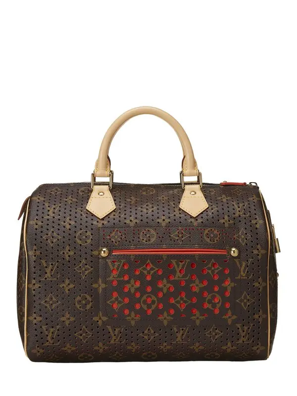 LOUIS VUITTON Monogram Canvas Perforated Speedy 30 - Orange