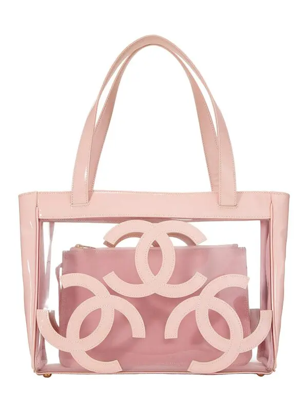 Chanel Cc' Vintage Tote Bag - Pink
