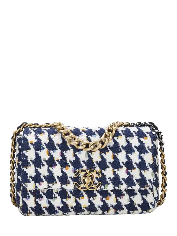 Chanel Quilted Tweed 19 Flap Bag - Multi