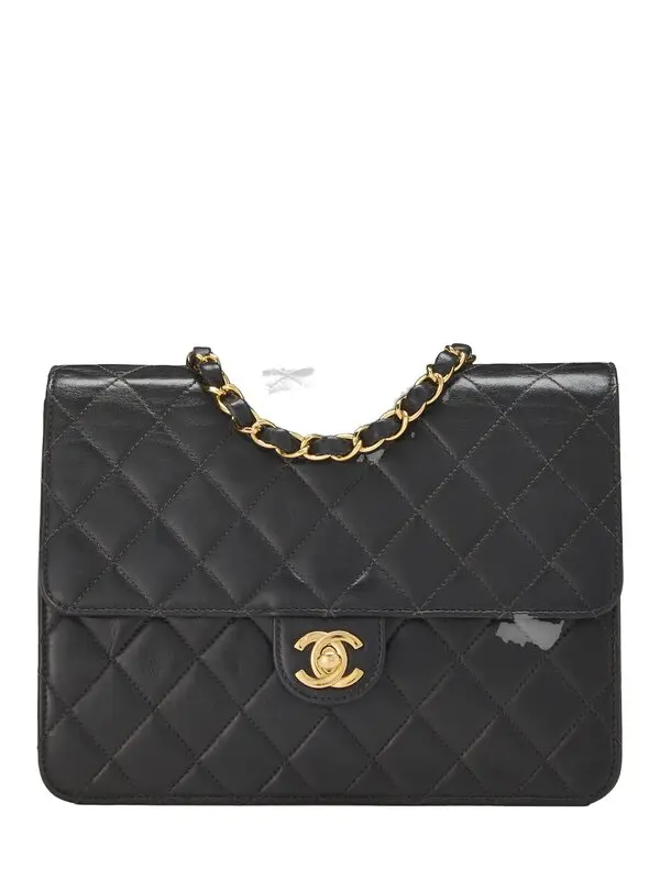 Chanel Quilted Lambskin Ex Flap Bag - Black