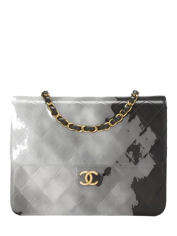 Chanel Quilted Lambskin Ex Flap Bag - Black