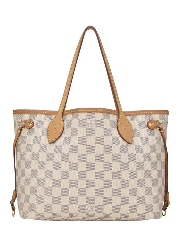 LOUIS VUITTON Damier Azur Nm Tote - White