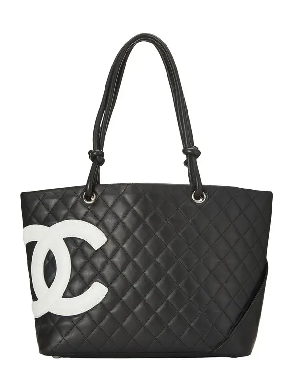 Chanel Quilted Calfskin Cambon Tote - Black