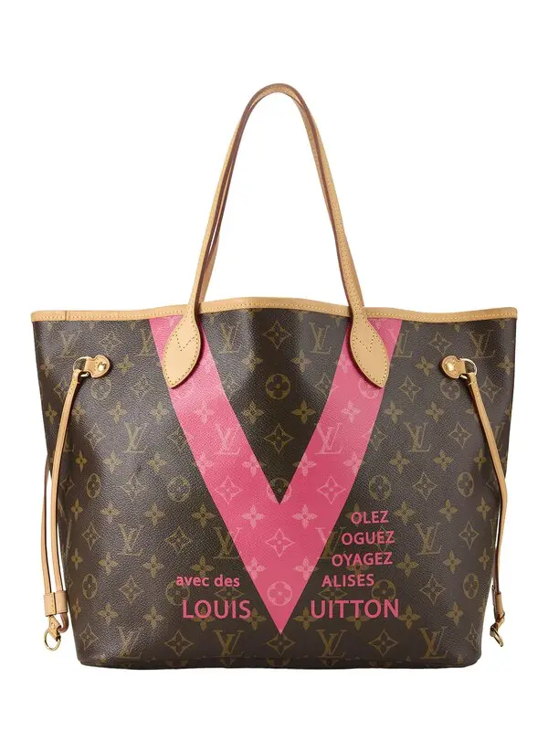 LOUIS VUITTON Monogram Neverfull Tote - Pink