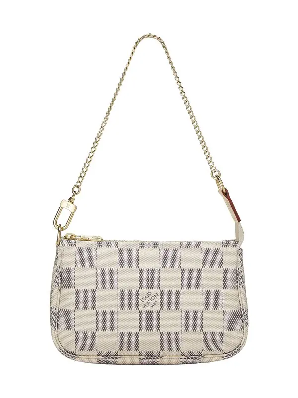 LOUIS VUITTON Damier Azur Pochette - White