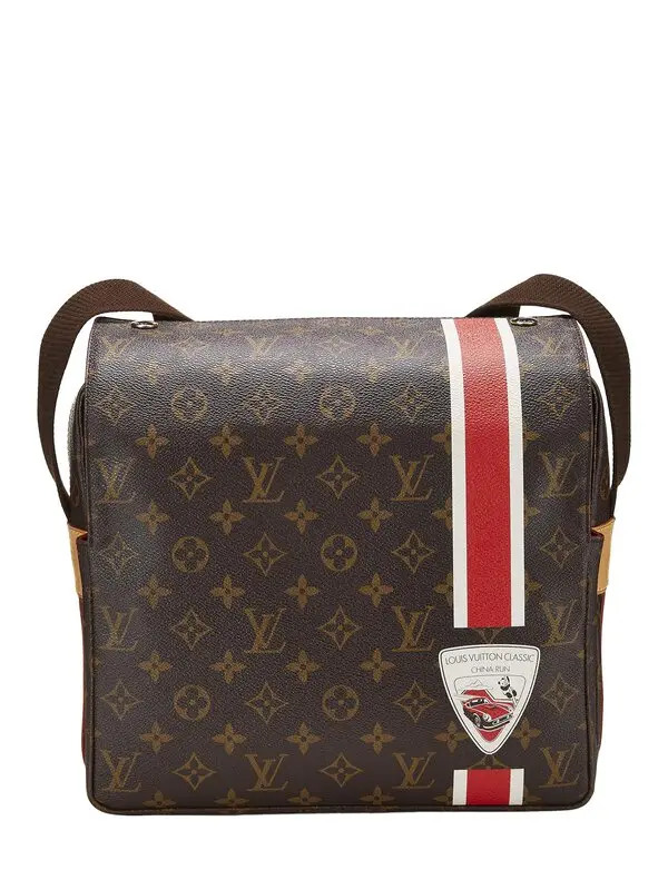 LOUIS VUITTON China Run Monogram Naviglio Messenger Bag - Brown