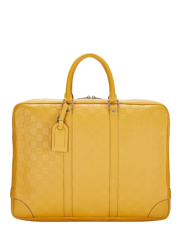 LOUIS VUITTON Damier Infini Porte-documents Voyage Briefcase - Yellow