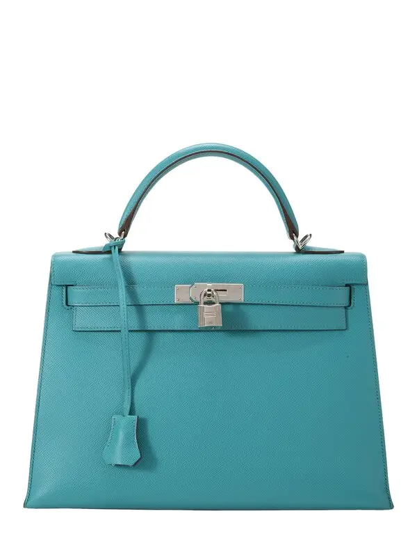 Hermès Epsom Kelly Sellier 32 - Blue Paon