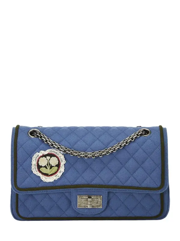 Chanel Paris-salzburg Wool Classic Double Flap Medium - Blue