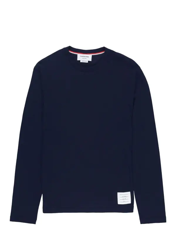 Thom Browne Round-neck Knit Jumper - Blue