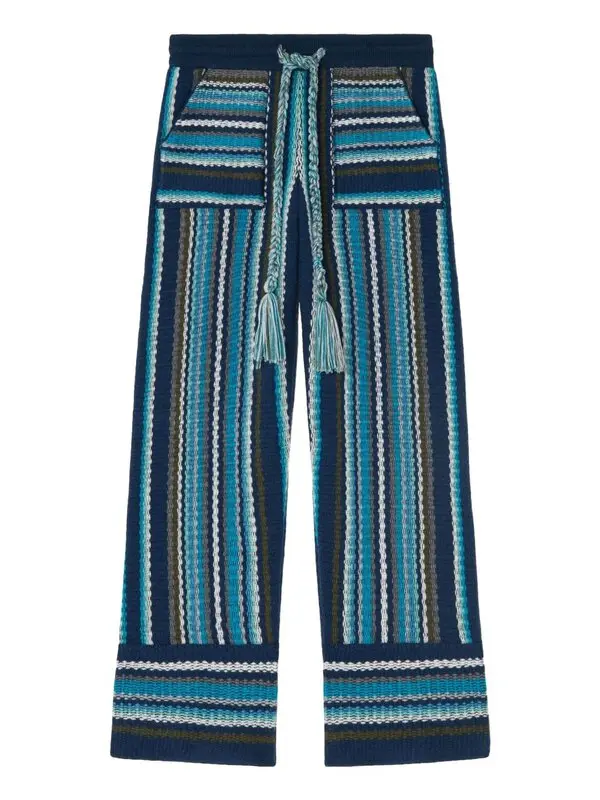 Alanui Ushuaia Stories Knitted Trousers - Blue