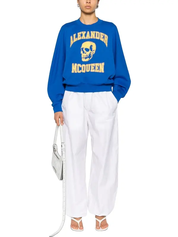 Alexander McQueen Skull-print Sweatshirt - Blue