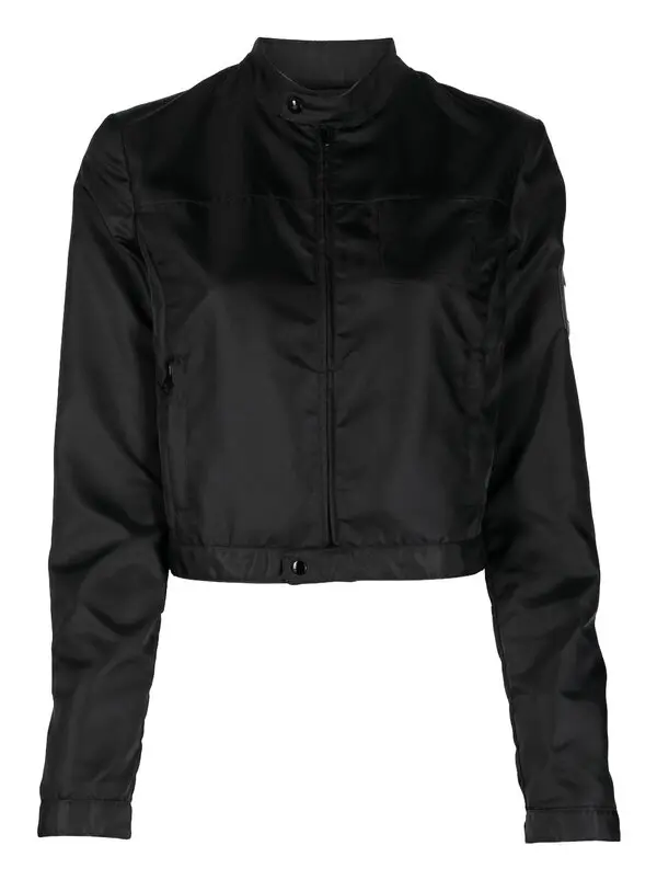 MAISON MARGIELA Logo-patch Cropped Jacket - Black