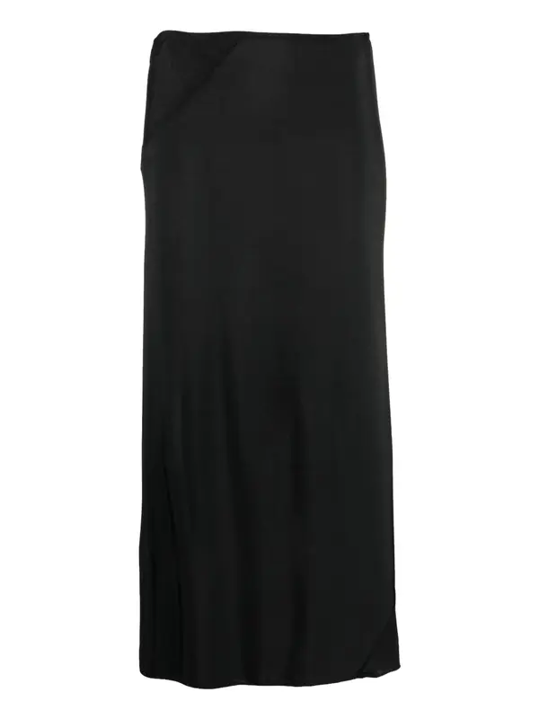JIL SANDER Mid-rise Straight Midi Skirt - Black