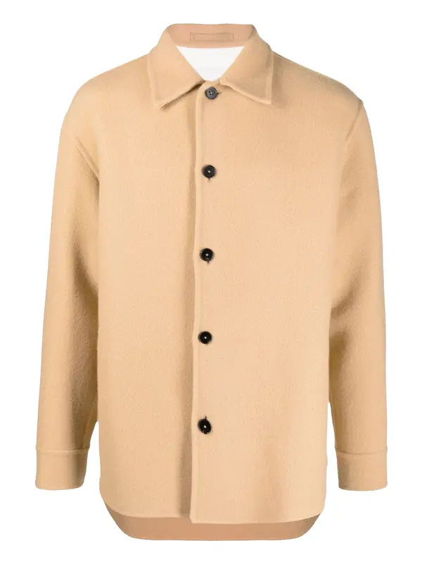 JIL SANDER Button-up Long-sleeved Shirt Jacket - Neutrals