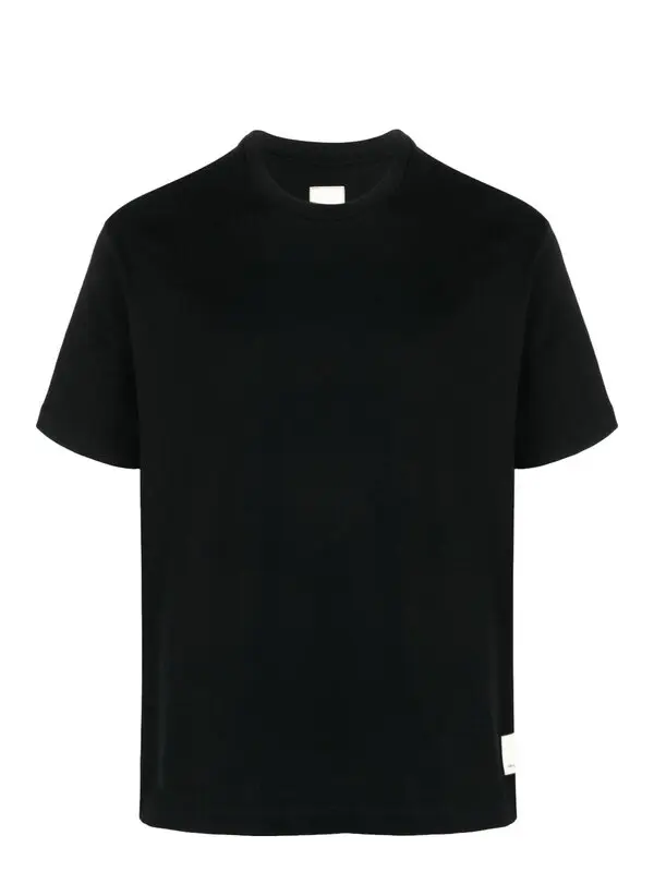 Emporio Armani Logo-patch Cotton T-shirt - Black