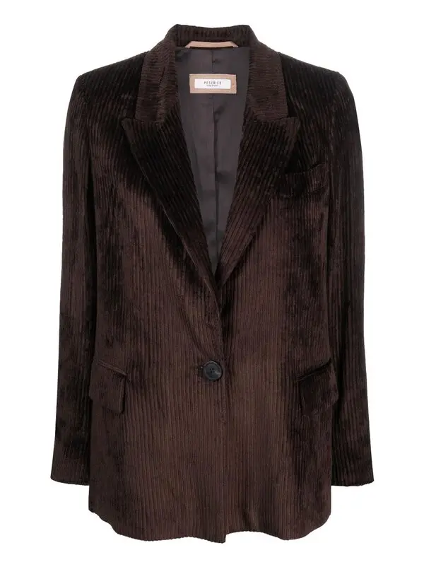 Peserico Tailored Corduroy Blazer - Brown