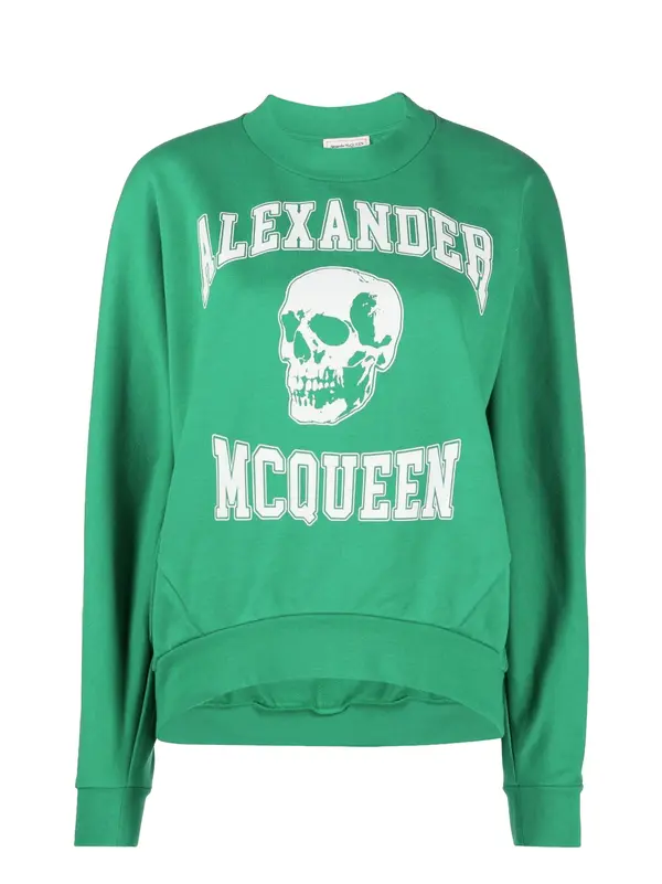 Alexander McQueen Skull-print Sweatshirt - Green