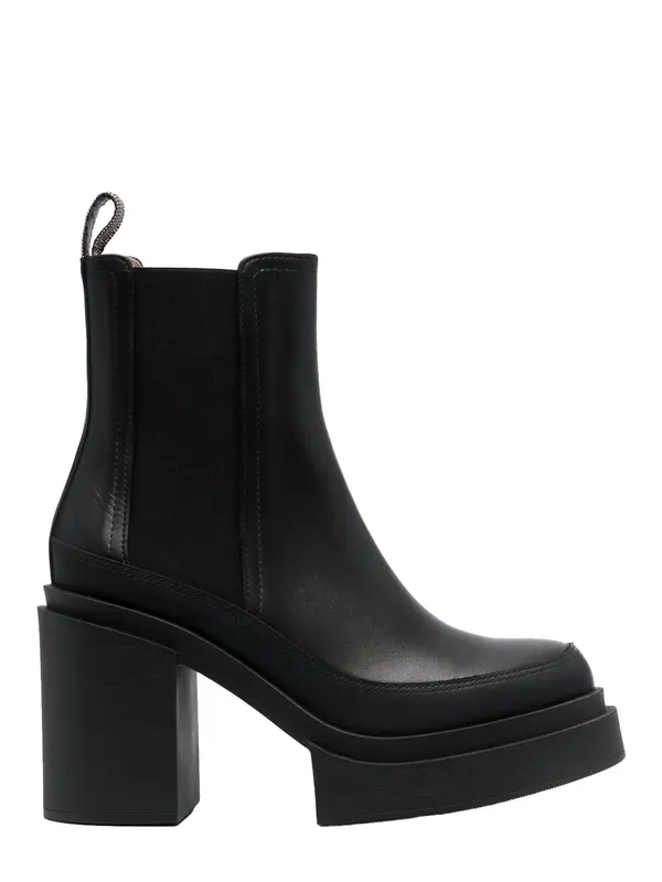Fabiana Filippi Flatform Combat Boots - Black