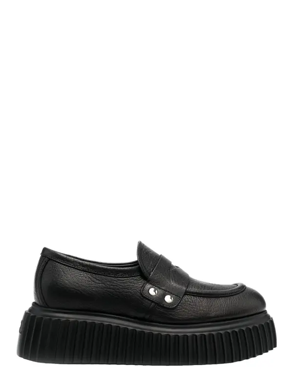 Agl Dany Round-toe Loafers - Black