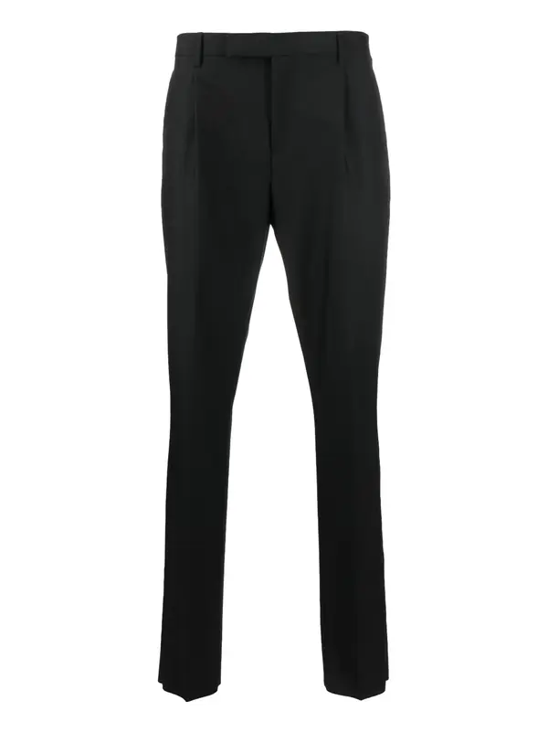 LARDINI Tapered Leg Trousers - Black
