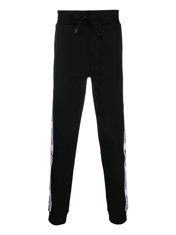 Moschino Logo-print Cotton Track Pants - Black