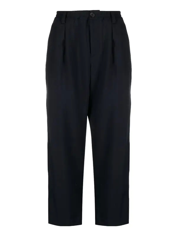 Marni Tapered-leg Wool Trousers - Blue