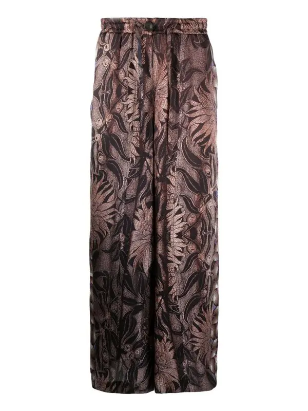 PIERRE-LOUIS MASCIA Kamut Silk Trousers - Brown