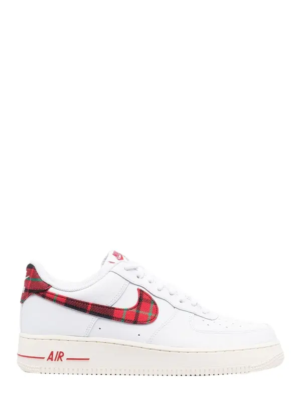 Nike Air Force 1 Low Plaid Sneakers - White