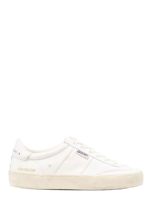 GOLDEN GOOSE Distressed-effect Leather Sneakers - White