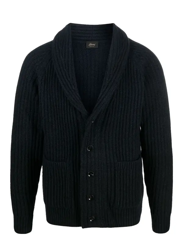 Brioni Chunky-knit Cardigan - Black