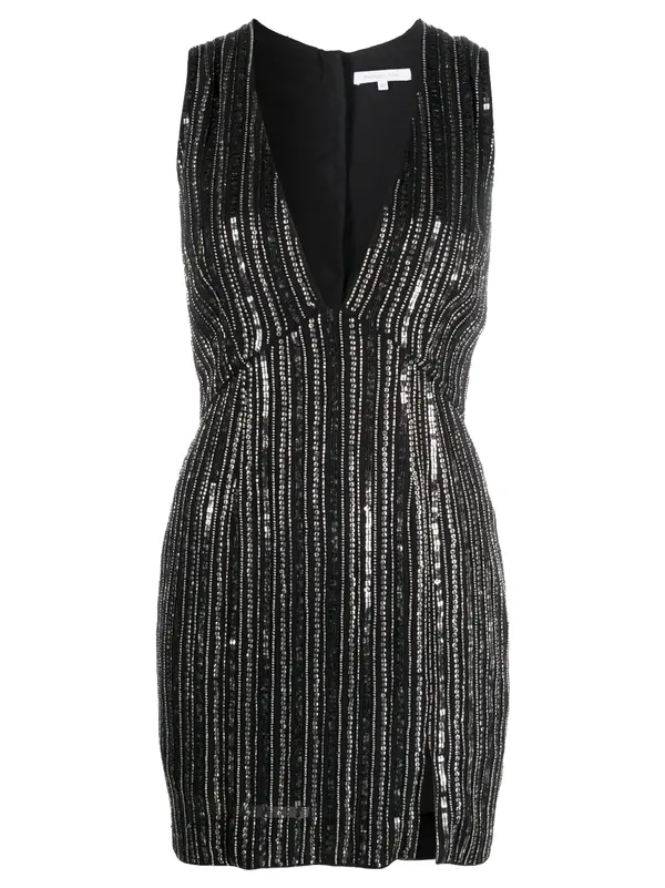 Patrizia Pepe Sequin-embellished Minidress - Black