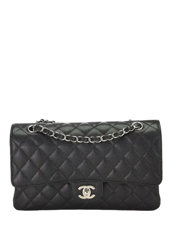Chanel Quilted Caviar Classic Double Flap Bag - Black
