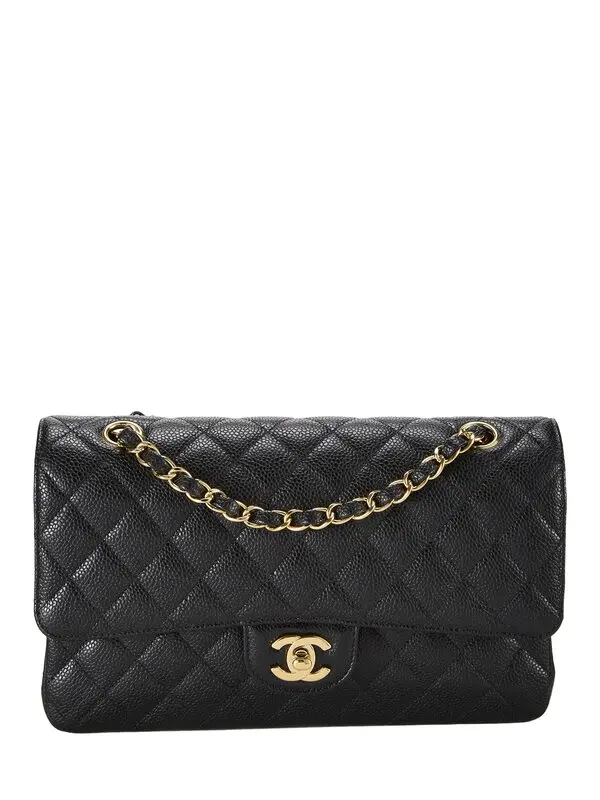 Chanel Quilted Caviar Classic Double Flap Bag - Black