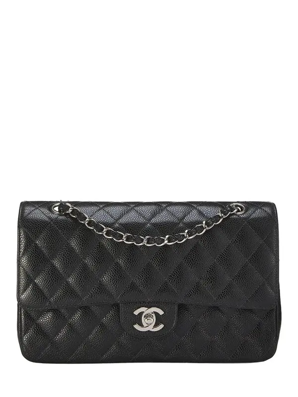 Chanel Quilted Caviar Classic Double Flap Bag - Black