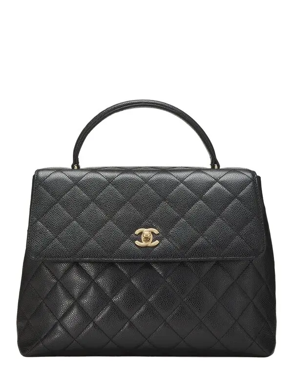 Chanel Quilted Caviar Kelly - Black