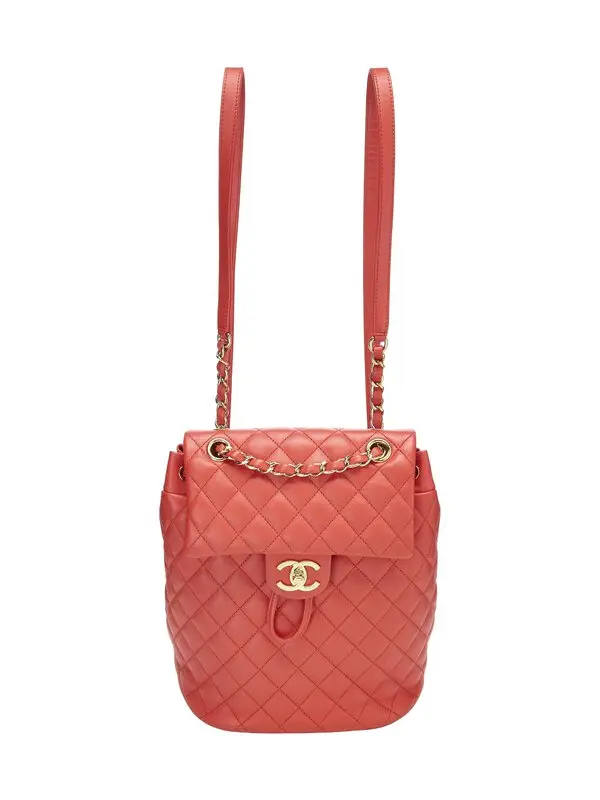 Chanel Quilted Lambskin Urban Spirit Backpack - Red