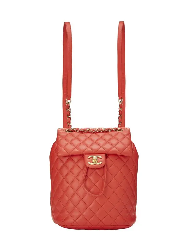 Chanel Quilted Lambskin Urban Spirit Backpack - Red