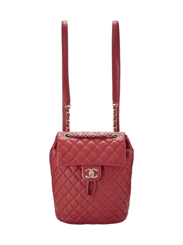 Chanel Quilted Lambskin Urban Spirit Backpack - Red