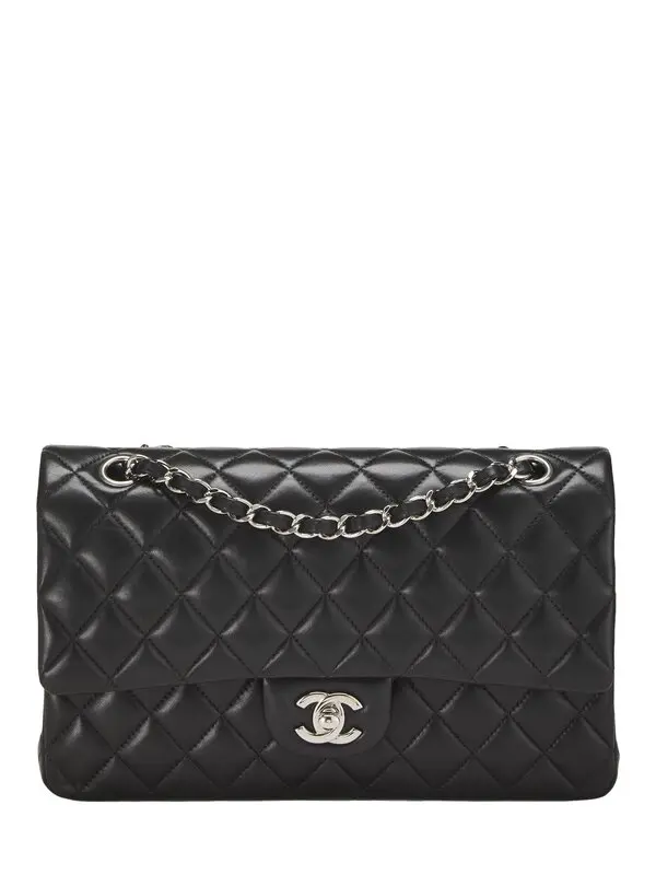 Chanel Quilted Lambskin Classic Double Flap Medium - Black
