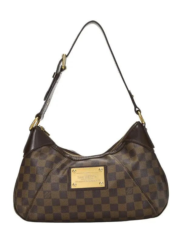 LOUIS VUITTON Damier Ebene Thames Shoulder Bag - Brown