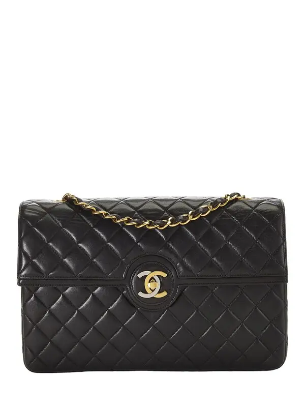 Chanel Quilted Lambskin Paris Limited Double Flap Medium - Black