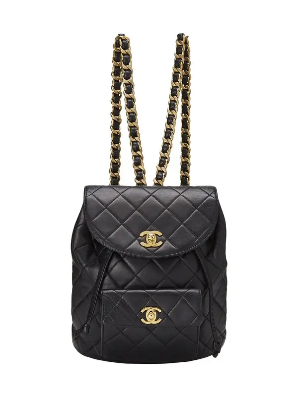 Chanel Quilted Lambskin Classic Backpack - Black