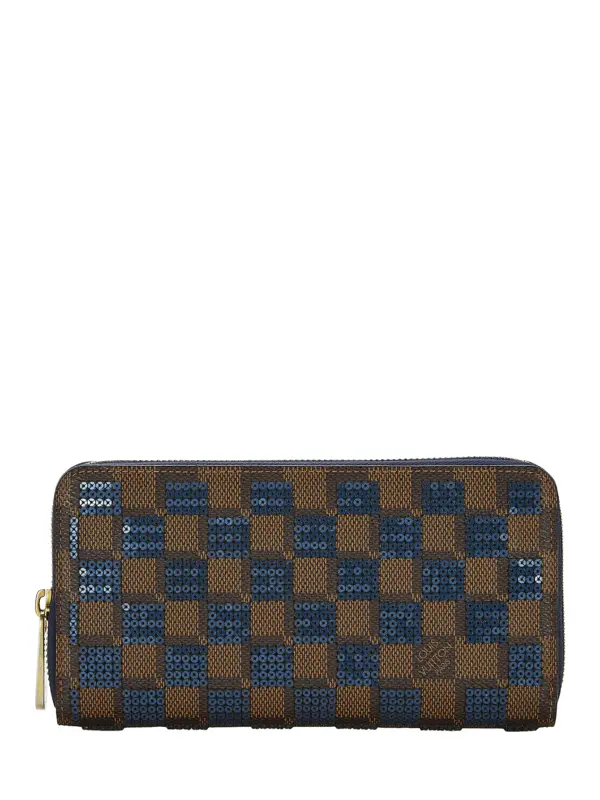 LOUIS VUITTON Damier Paillettes Zippy Continental - Brown