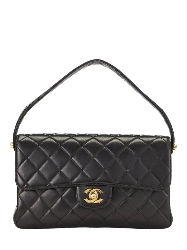 Chanel Quilted Lambskin Classic Flap Bag - Black