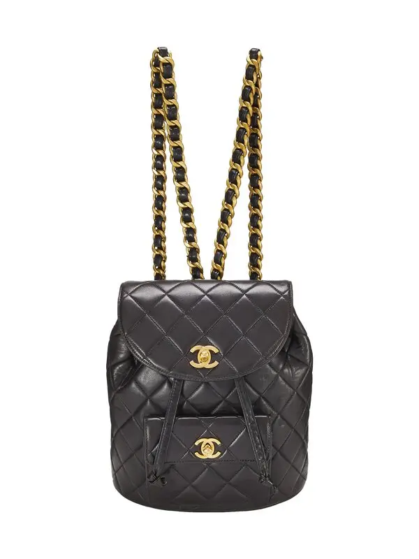 Chanel Classic Quilted Lambskin Backpack - Black