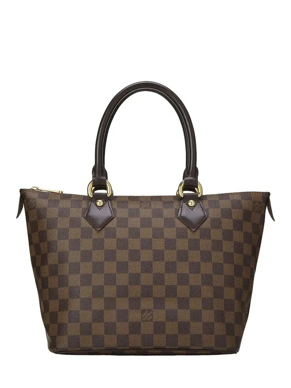 LOUIS VUITTON Damier Ebene Saleya Tote - Brown